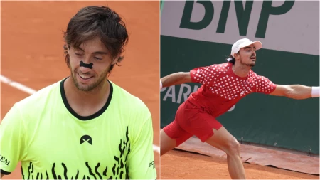 Collarini y Tirante se quedaron en la puerta de ingreso a Roland Garros